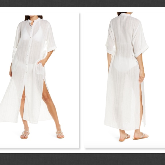 Robin Piccone | Swim | Robert Piccone Michelle Mandarin Collar Coverup ...